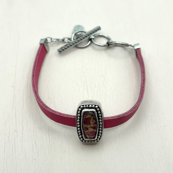 Lori Bonn | Jewelry | Lori Bonn 925 Sterling Silver Berry Leather Slide ...
